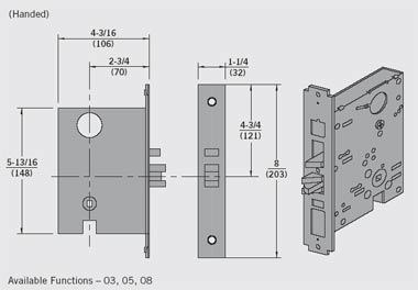9500 Mortise Lock Exit Devices