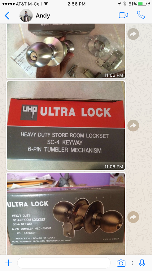 Ultra Hardware 44140 Light Commercial Cylindrical Ball Lockset