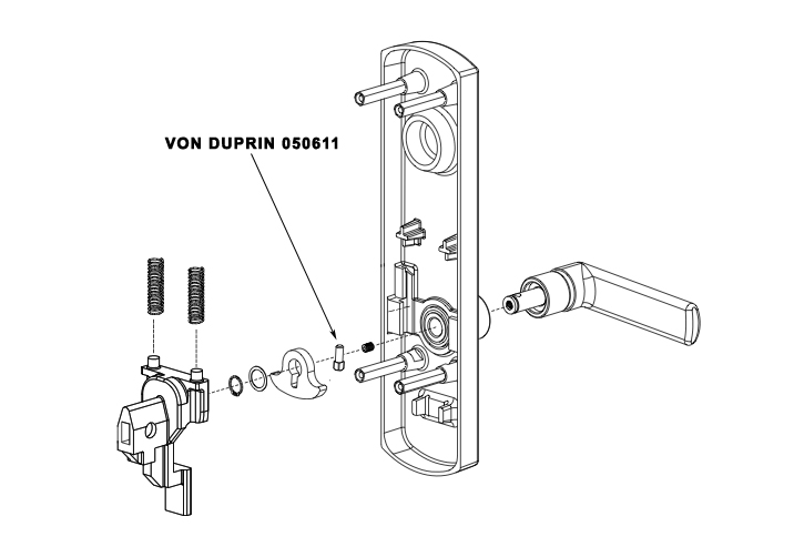 VON DUPRIN 050611 Shear Pin Kit 992 994 996 W retaining Ring